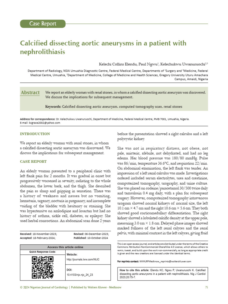 55 Calcified - Dissecting - Aortic - Aneurysms - in - A - Patient.7 ...
