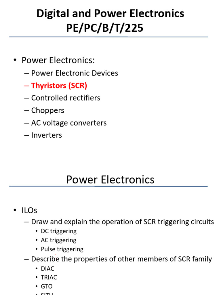Triggering of SCR circuits | PDF | Electric Power | Manufactured Goods