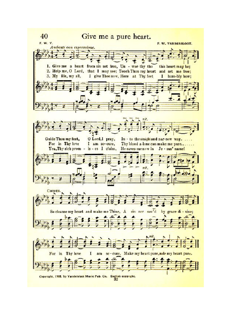 Give Me A Pure Heart - My Heart Is Pure | PDF