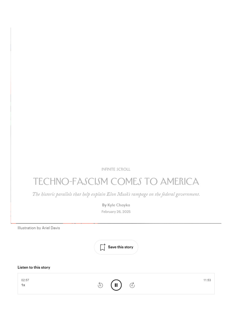Techno-Fascism and Musk's Power Shift | PDF