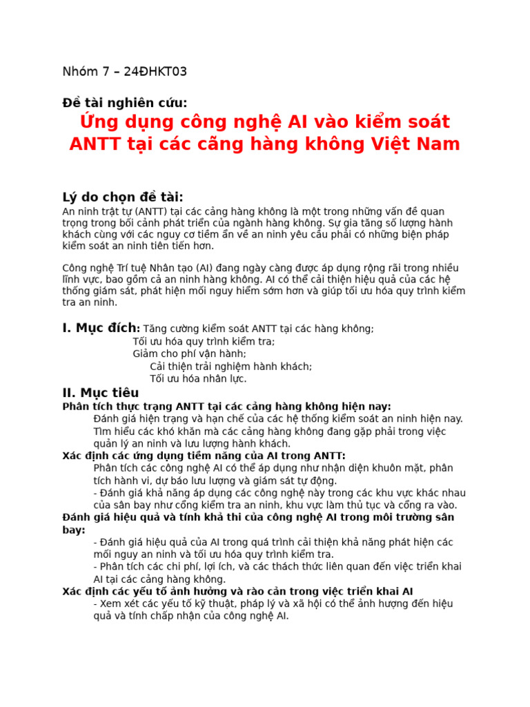 Nhóm 7 ( NG D NG AI Vào ANTT) | PDF