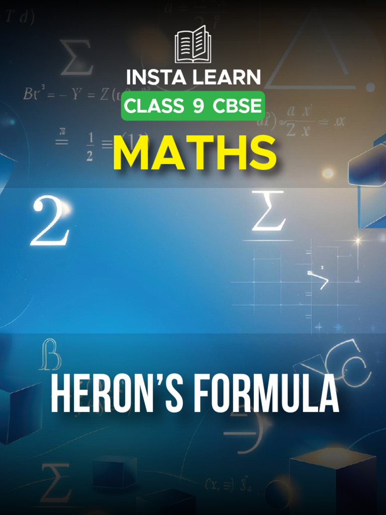 Insta Learn - Heron's Formula | PDF | Area | Elementary Geometry