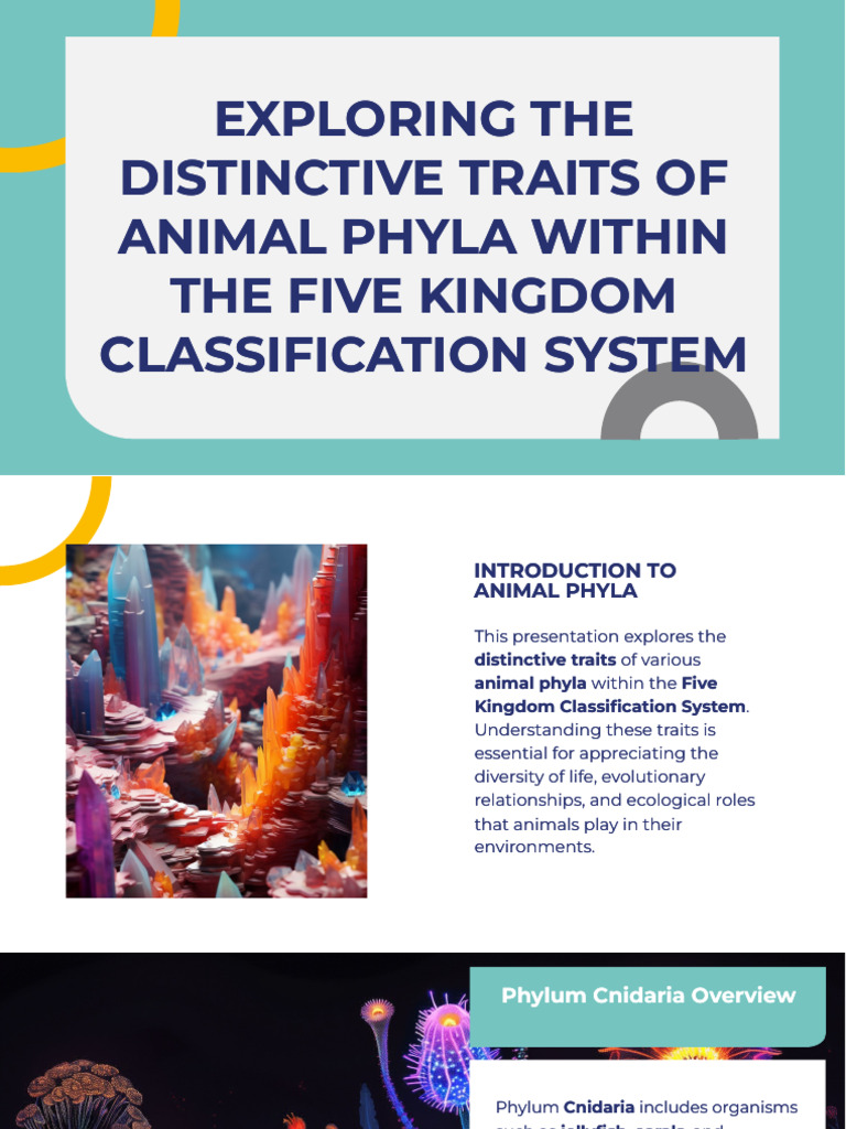Slidesgo Exploring the Distinctive Traits of Animal Phyla Within the ...