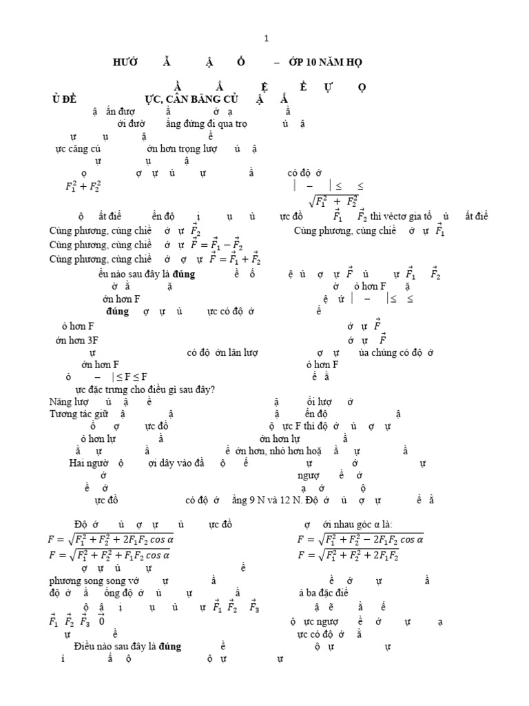 HS-ĐỀ CƯƠNG LỚP 10-CK2 | PDF