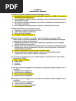 Auditing Theory Test Bank Overview | PDF | Financial Audit | Internal ...