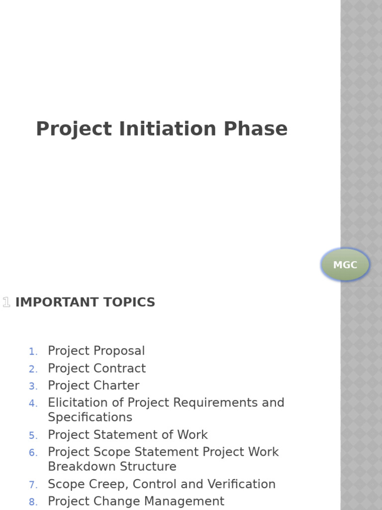 PMP LEC 4 PMP Initiation Phase | PDF | Project Management | Business