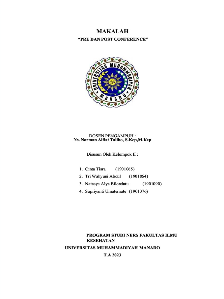 Makalah Pre dan Post Conference | PDF