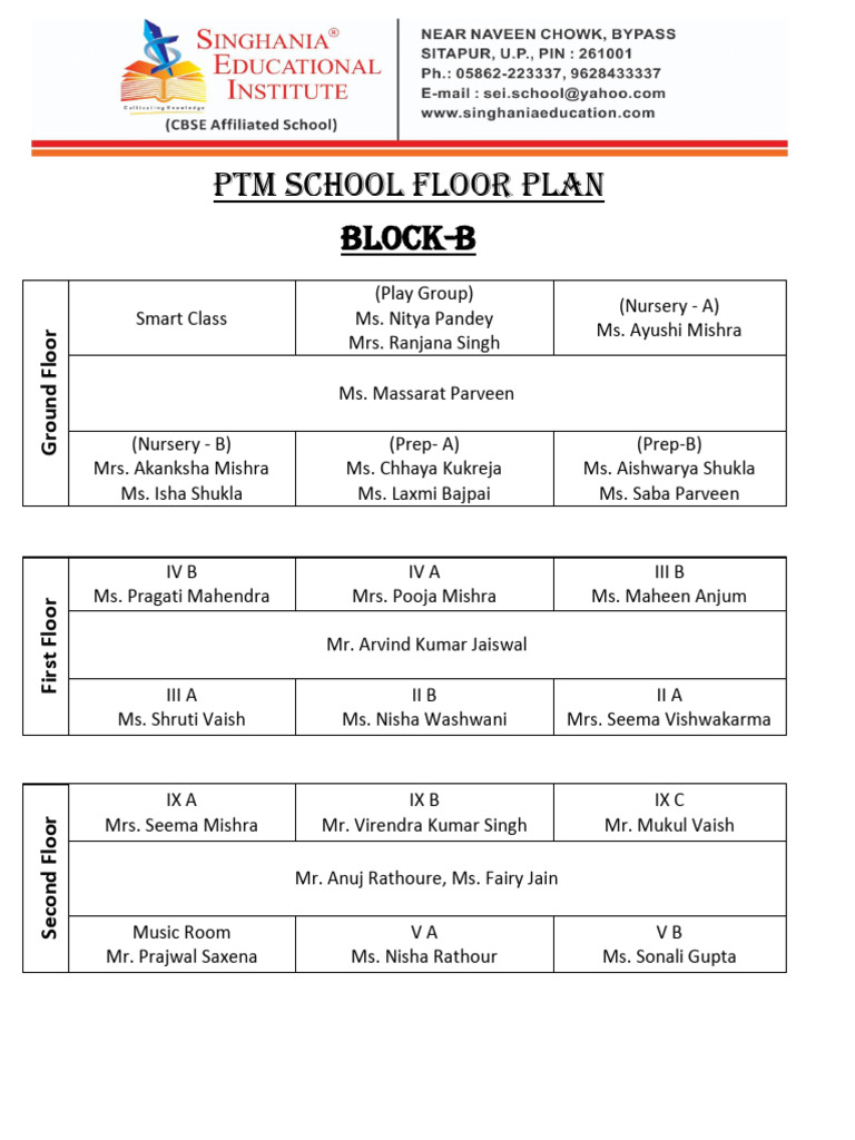 PTM School Floor Plan Overview | PDF