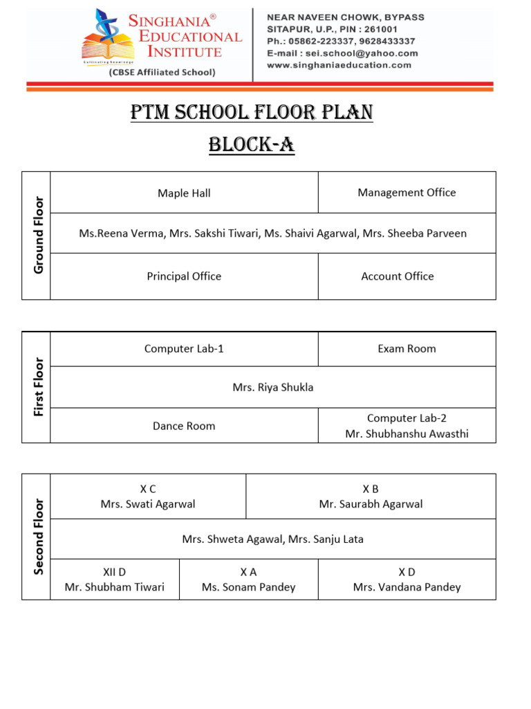 School Floor Plan Block-A-1 | PDF