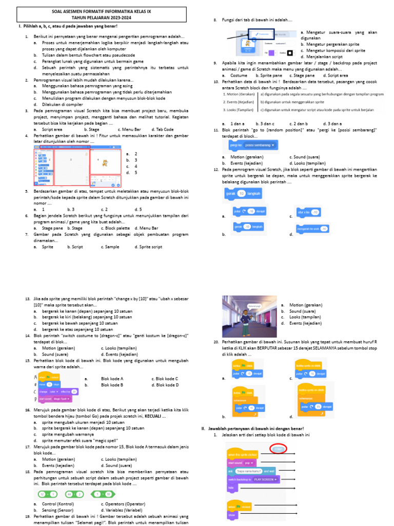Soal Ap Informatika Kelas Ix | PDF