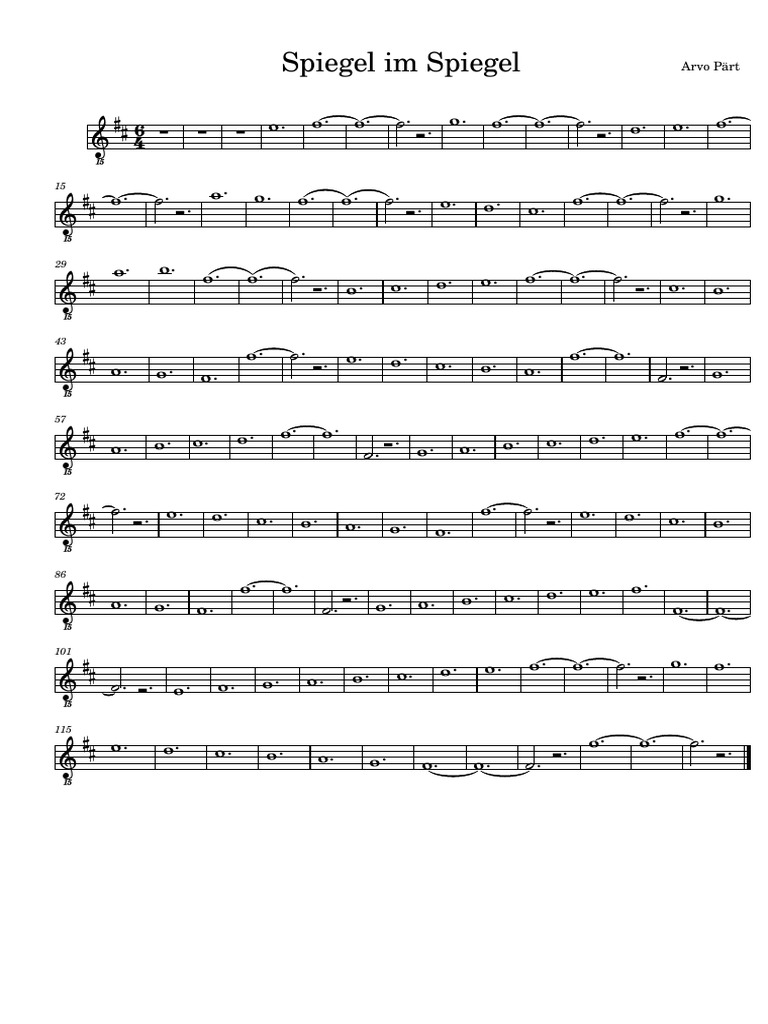 Arvo Part - Spiegel Im Spiegel | PDF