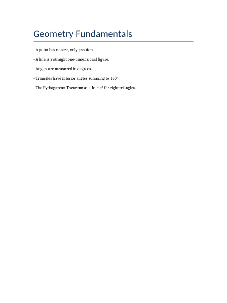 Geometry Fundamentals | PDF