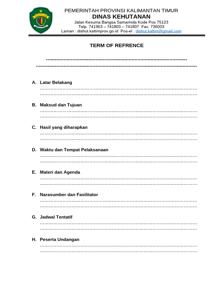 20 Term of Refrence (TOR) | PDF