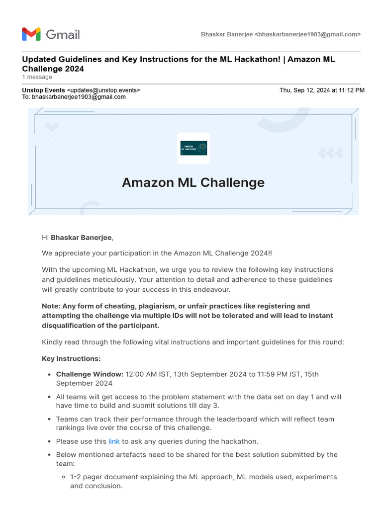Amazon ML Challenge 2024 | PDF | Software | Computing