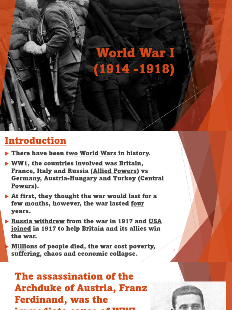Grade 8 - History - Term 4 - Week 1 - 6 - World War I PDF | PDF ...
