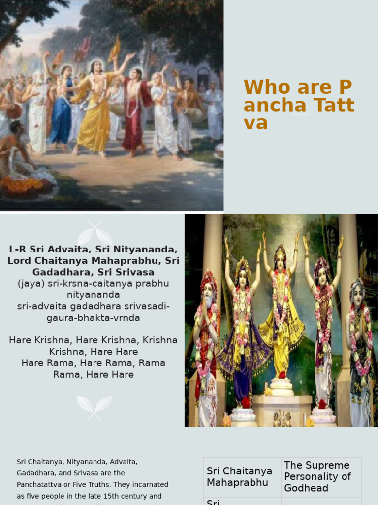 Who Are Pancha Tattva | PDF | Krishna | Hinduism