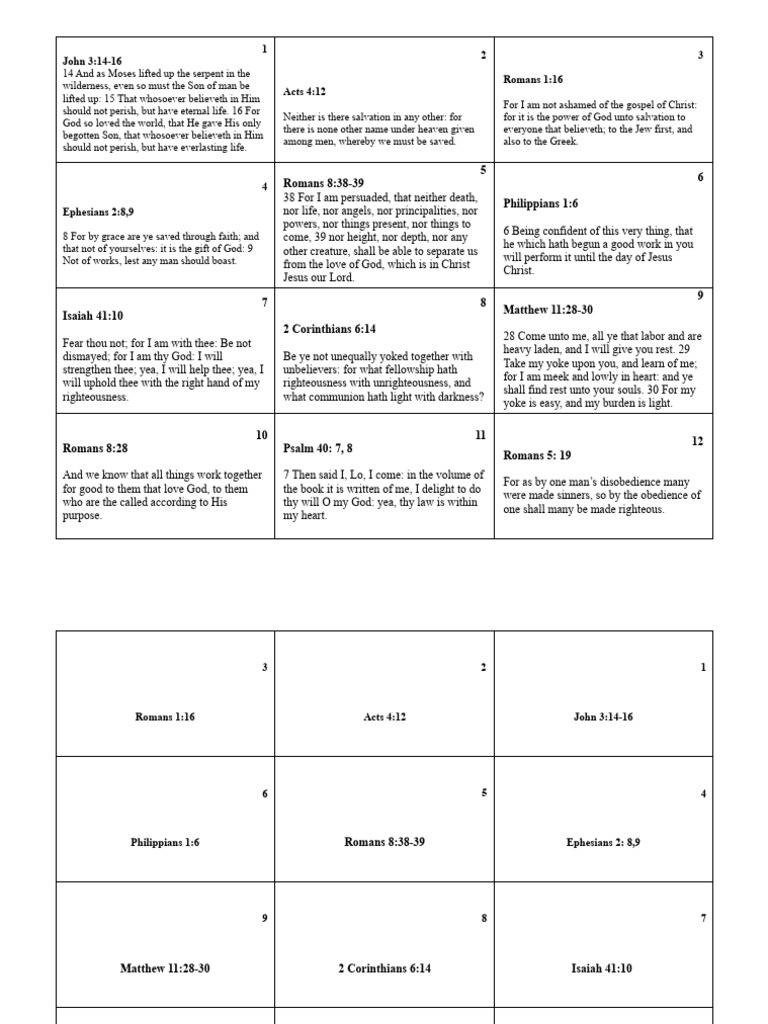 40 Bible Memory Verse Cards | PDF | Eternal Life (Christianity ...