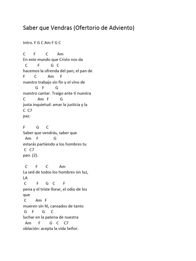 Saber Que Vendras | PDF