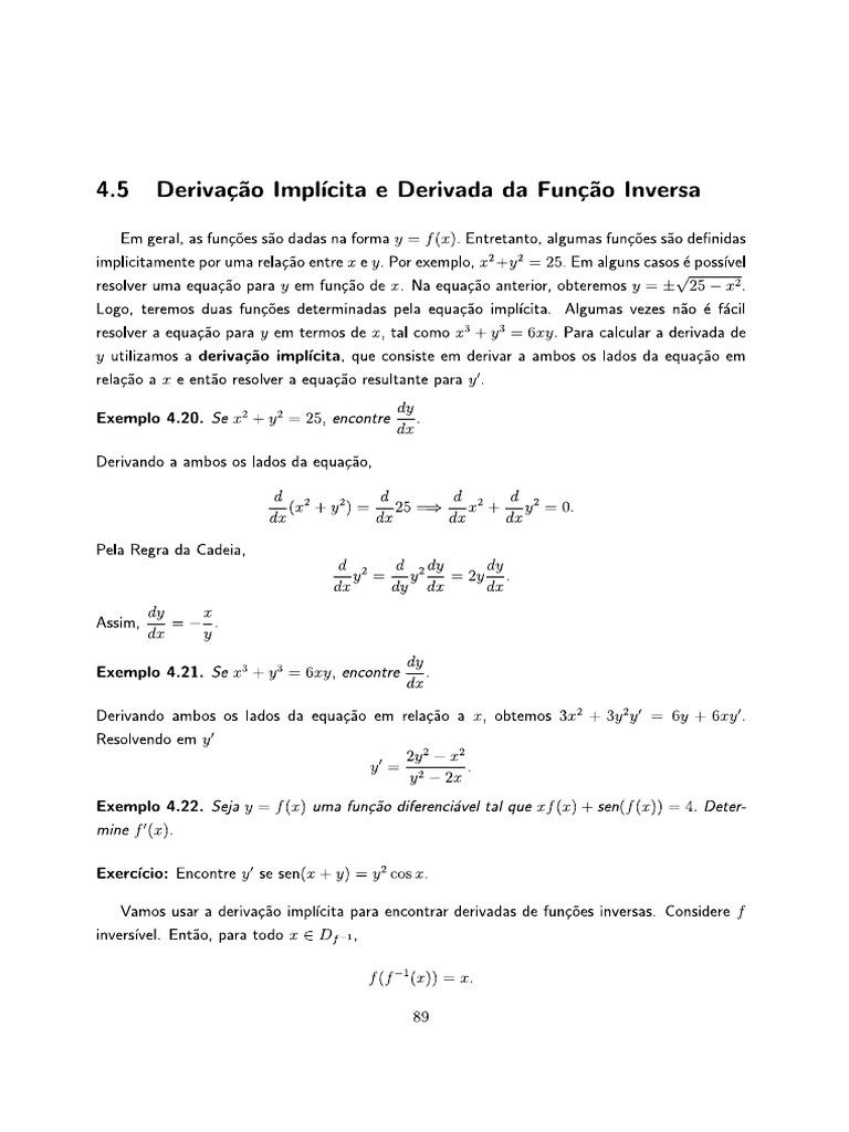 Derivacao Implicita | PDF