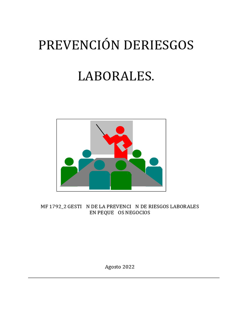 Resumen Básico en Materia de PRL | PDF | Seguridad y salud ocupacional | Derecho laboral