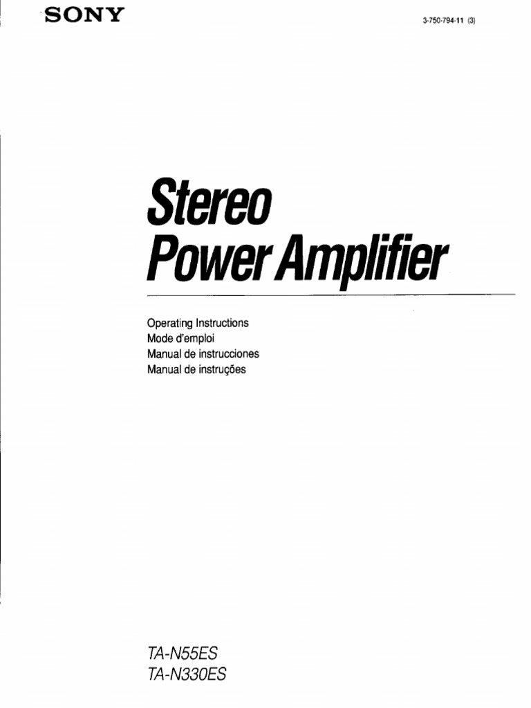 Hfe Sony Ta-N55es 330es en | PDF