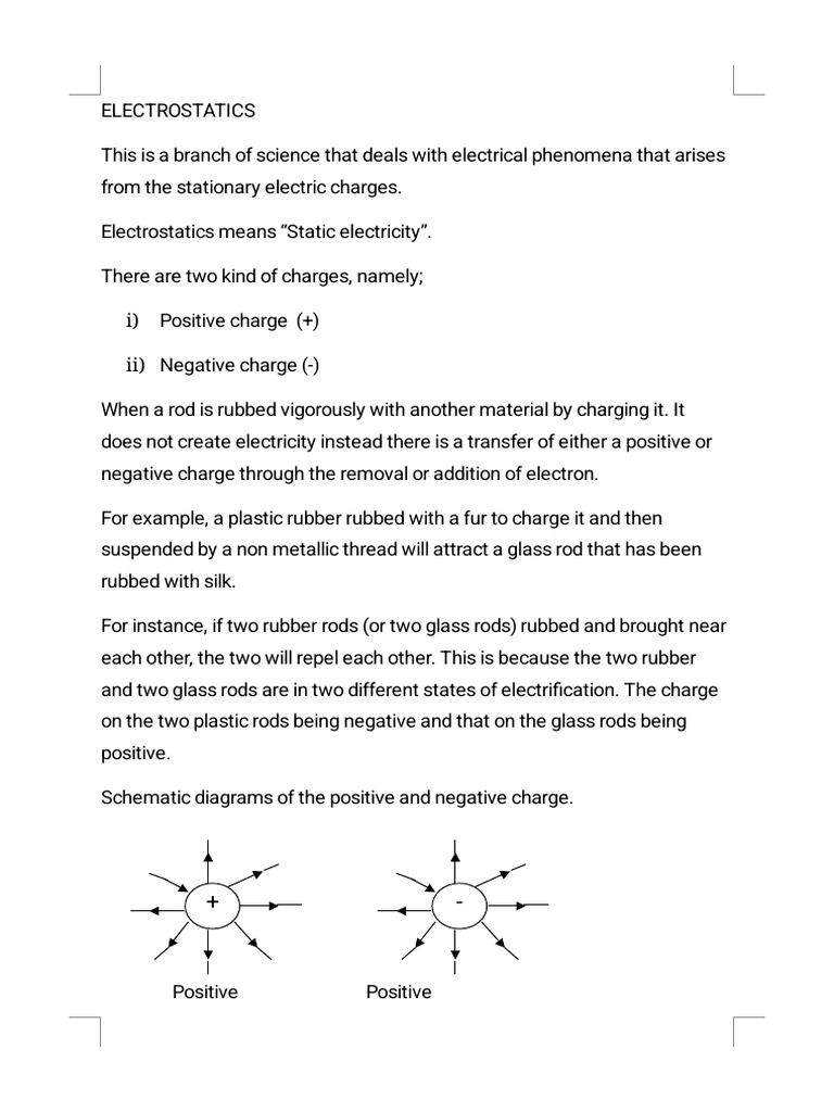 Emem Umo Electrostatics(1) | PDF | Electric Field | Electric Charge