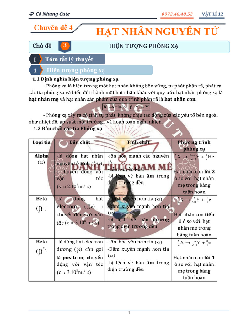 Chủ đề 3 - Hiện tượng phóng xạ. | PDF