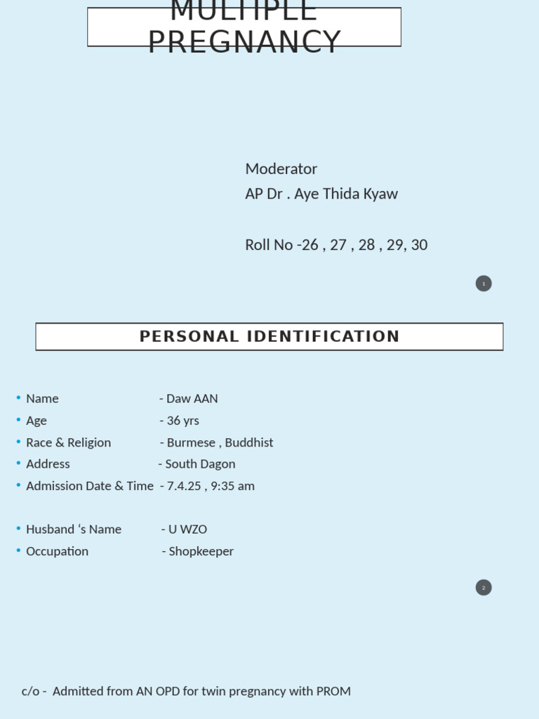 Multiple Pregnancy (2nd Posting GP) (2) (1) | PDF | Twin | Multiple Births