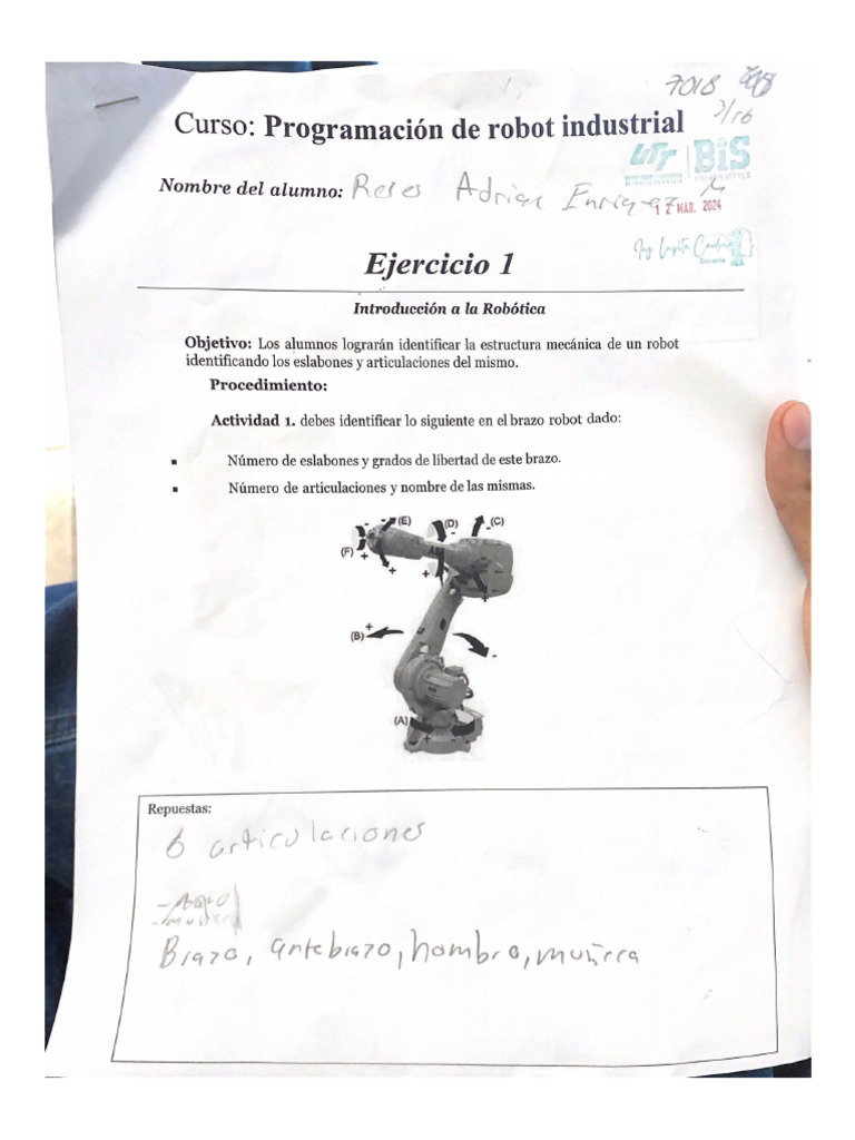 Curso Programación de robot industrial | PDF