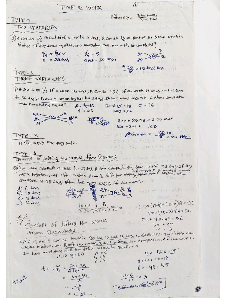 Time & Work PDF | PDF