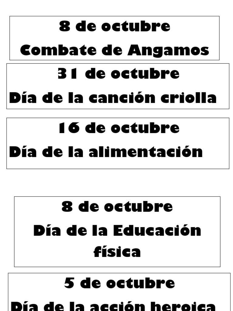 Mes de Octubre | PDF