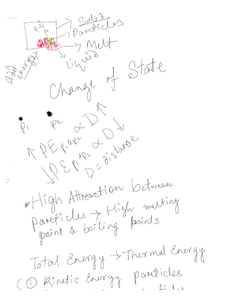 Change of State. Thermal Energy | PDF
