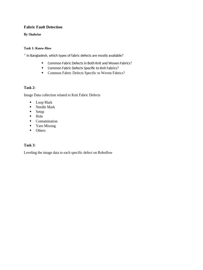 Fabric Defect Detection | PDF