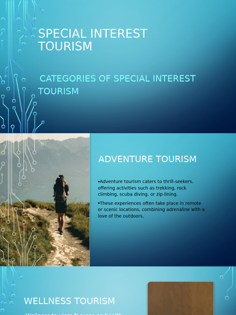 Categories of Special Interest Tourism | PDF | Tourism