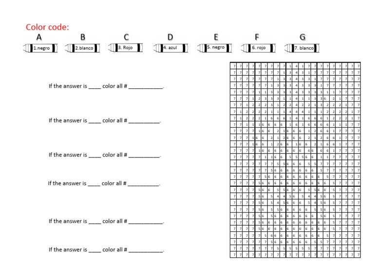 SpanishGreetingsWorksheetcolorbynumbers 1 | PDF