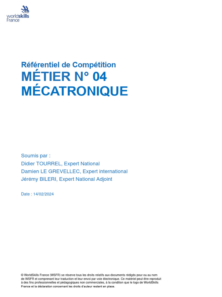 48CNAT Referentiel 04 Mecatronique-1 | PDF | Mécatronique | Interaction humain-ordinateur