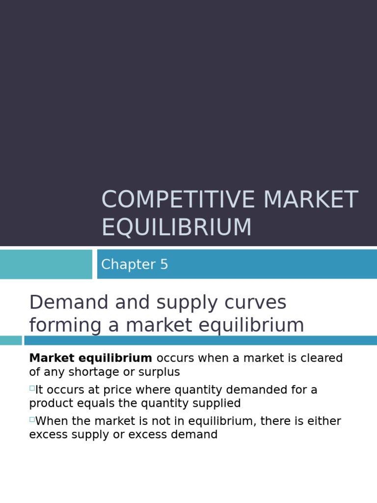 Market Equilibrium and Supply-Demand Dynamics | PDF | Economic Surplus ...