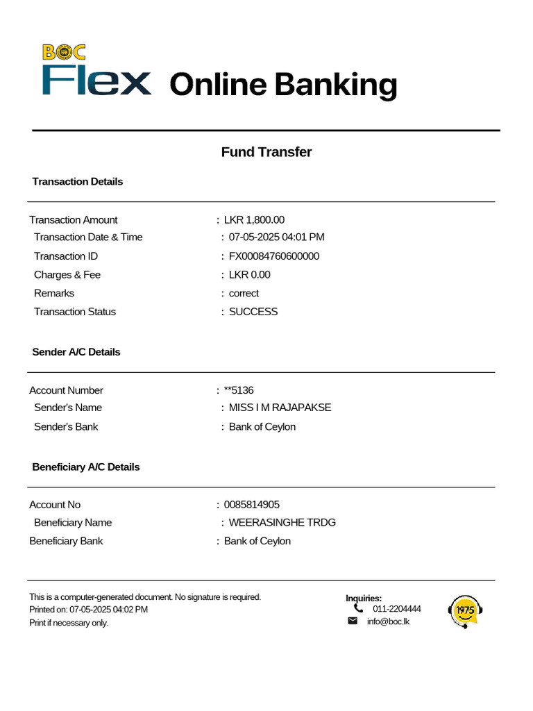 Transaction History | PDF