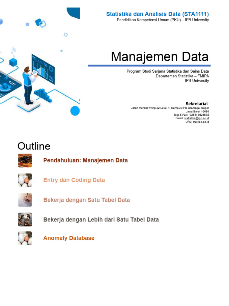 Manajemen Data di IPB Statistika | PDF