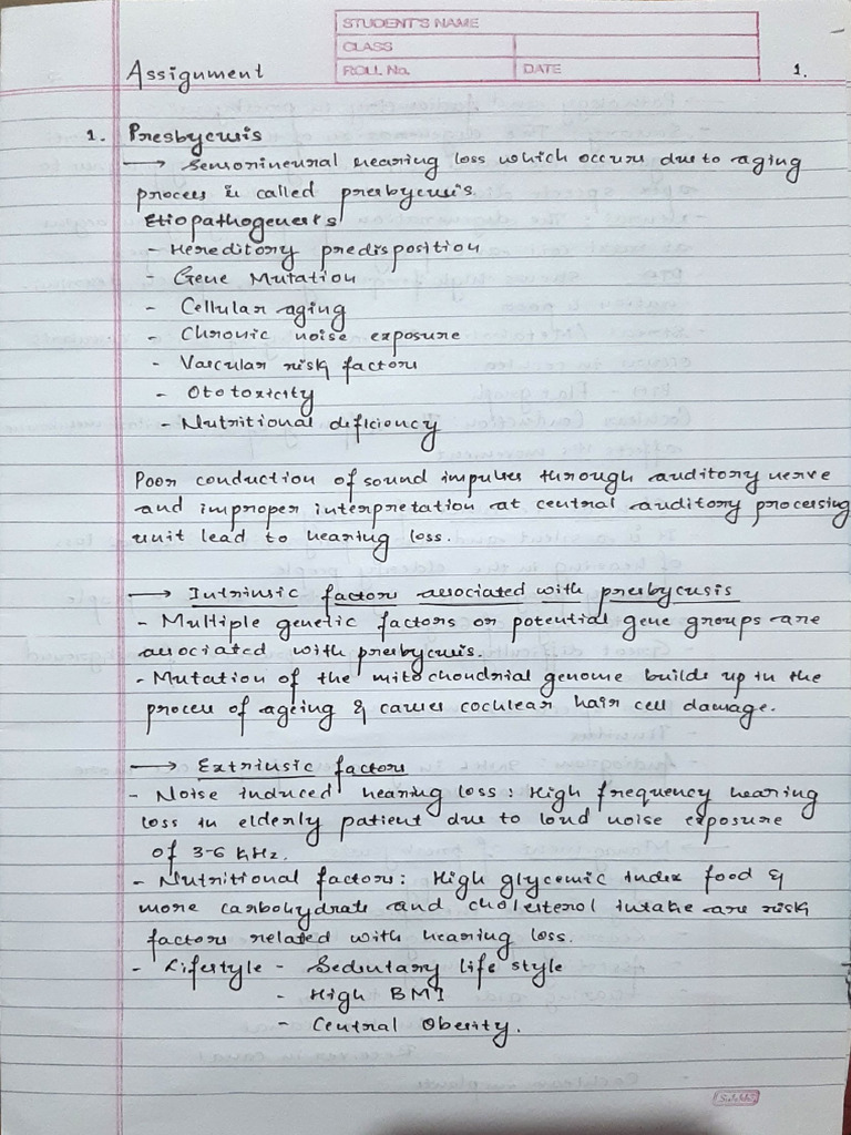 ENT Assignment | PDF