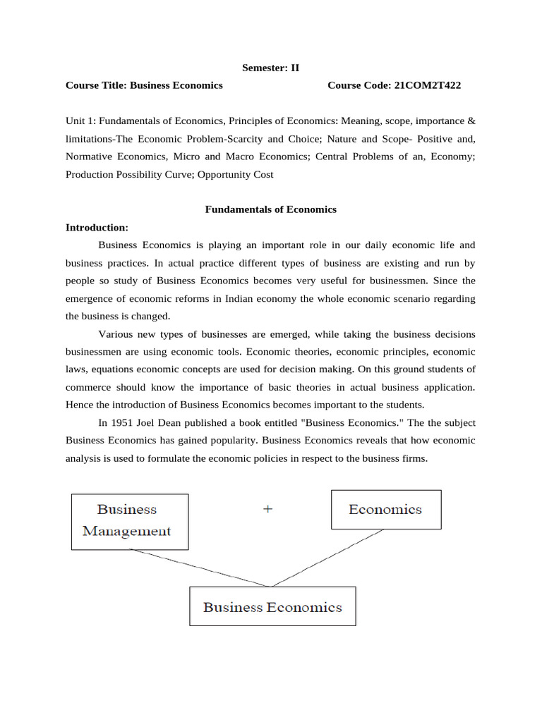 Fundamentals of Business Economics | PDF | Economics | Microeconomics
