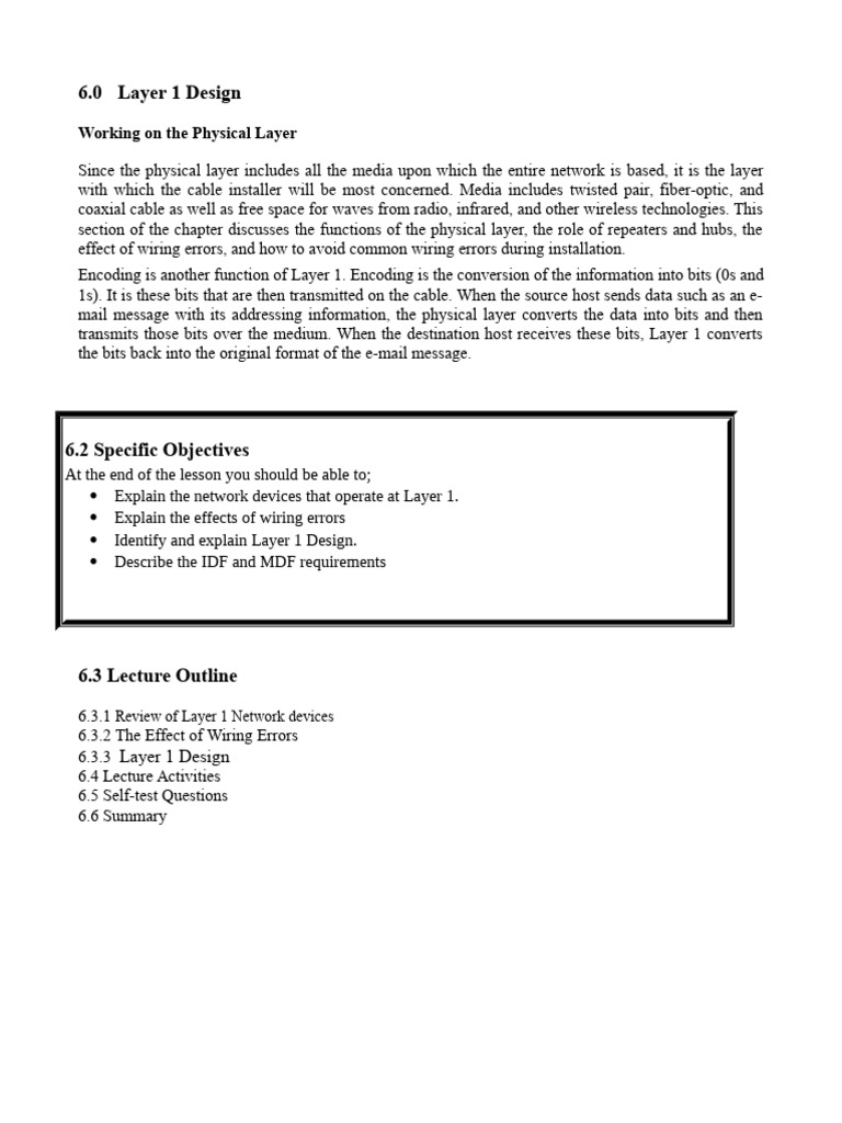 NSDM Lecture 6 - Layer 1 Design | PDF | Computer Network | Ethernet