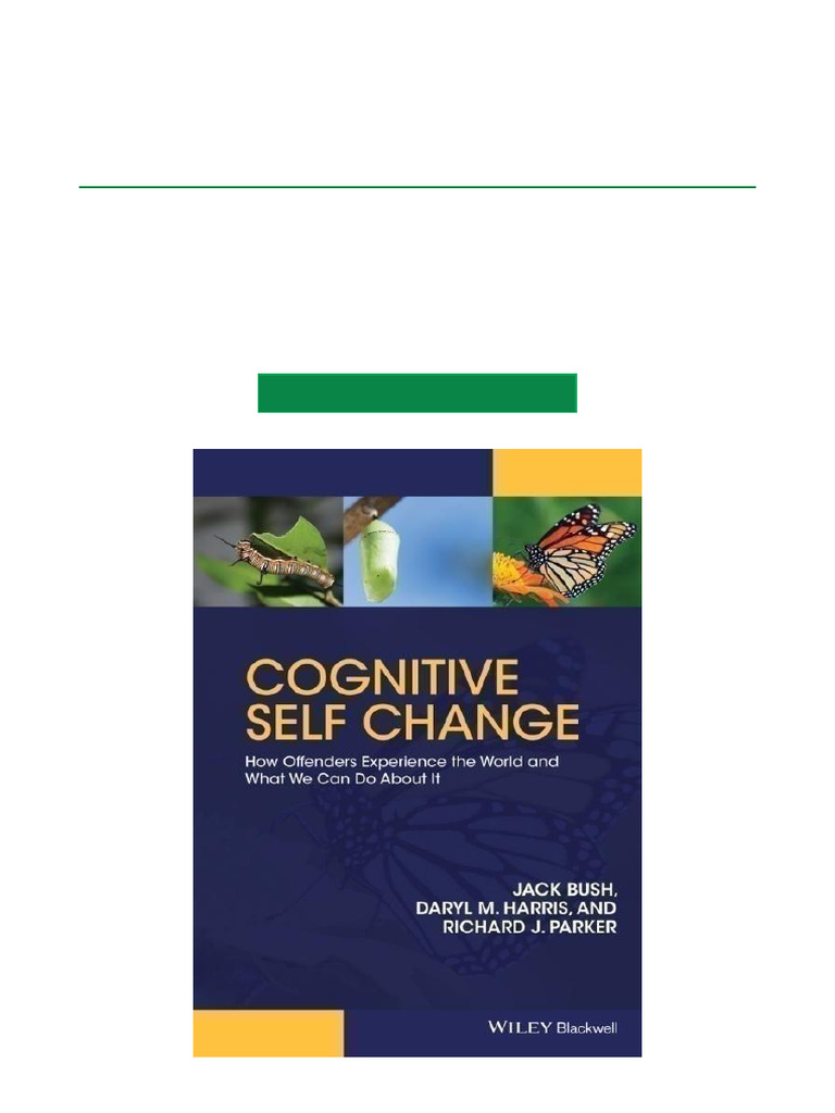 Hardcover Cognitive Self Change How Offenders Experience The World and ...