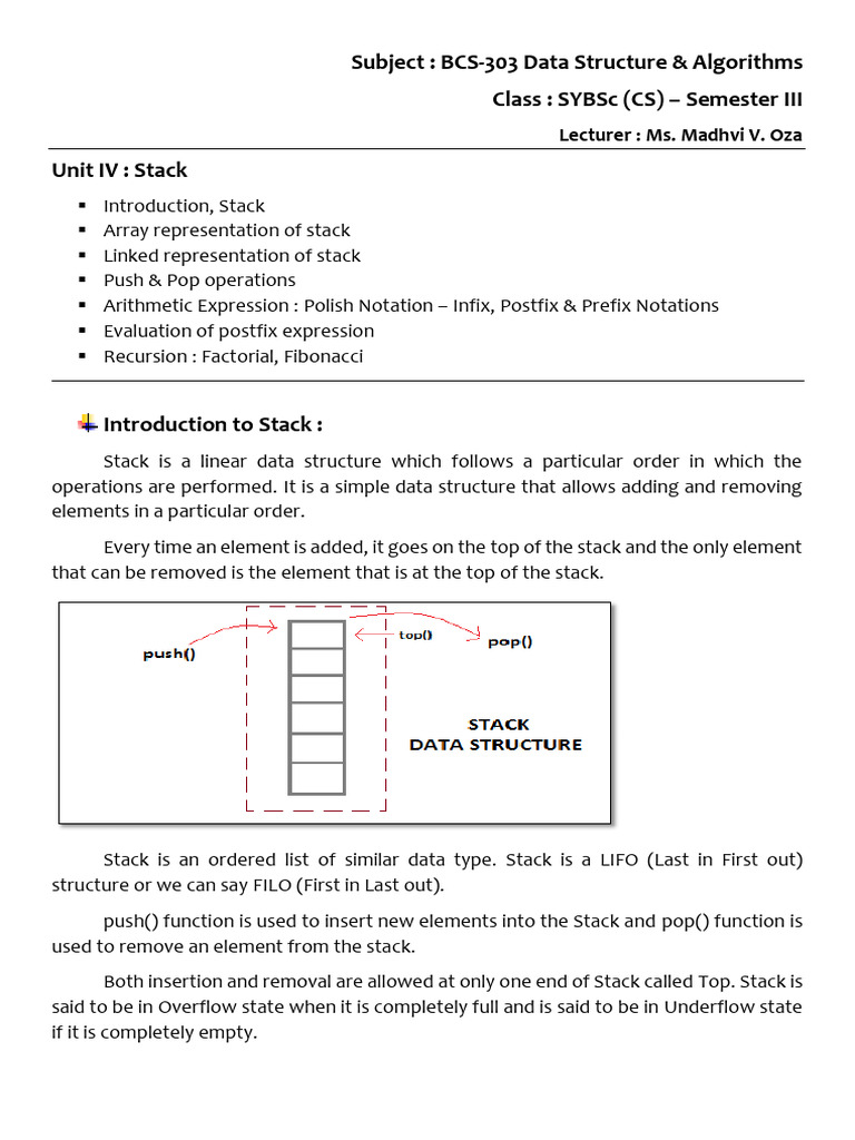 Dsa Notes Unit IV, V, Vi | PDF | Mathematics | Algorithms And Data ...