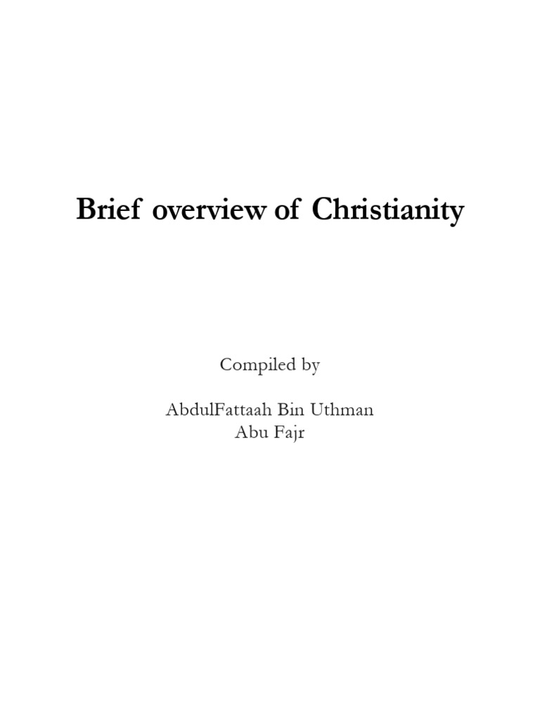 05 - Brief Overview of Christianity - Modern Day Religions, A Brief ...