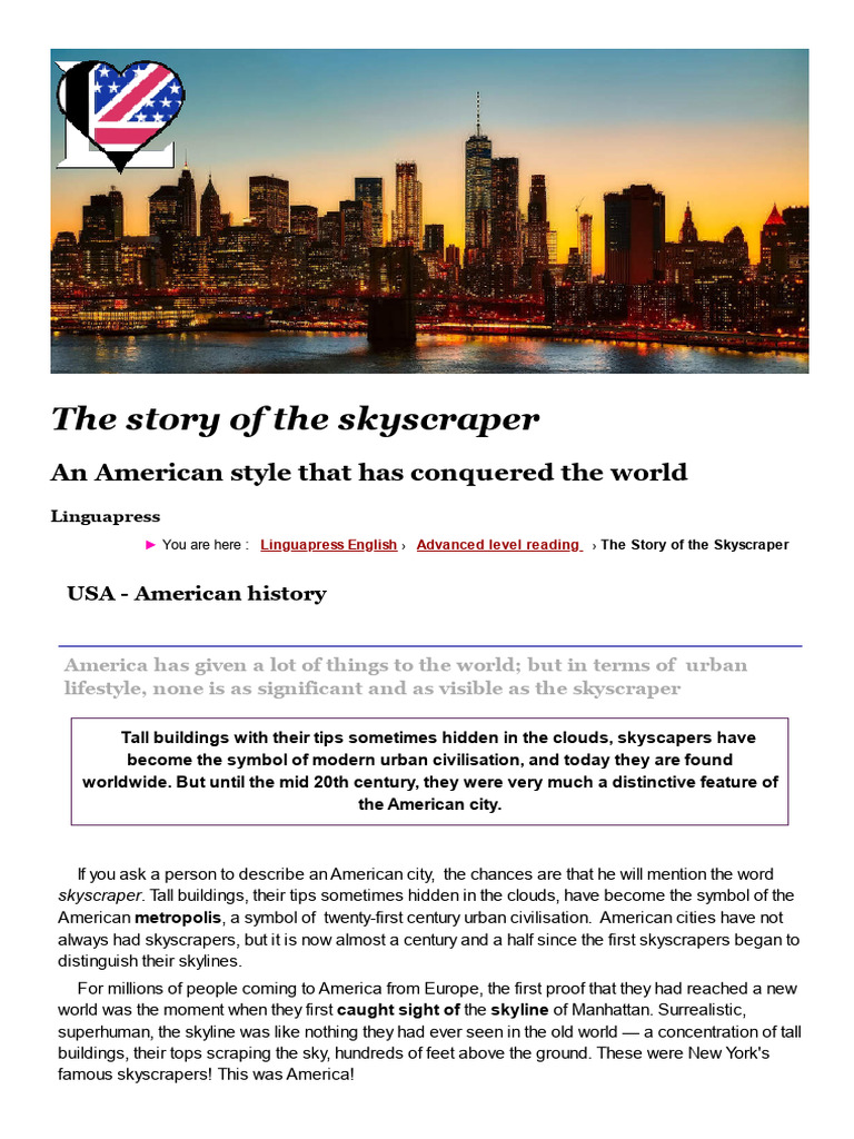 Skyscrapers - A Short History | PDF | Copyright