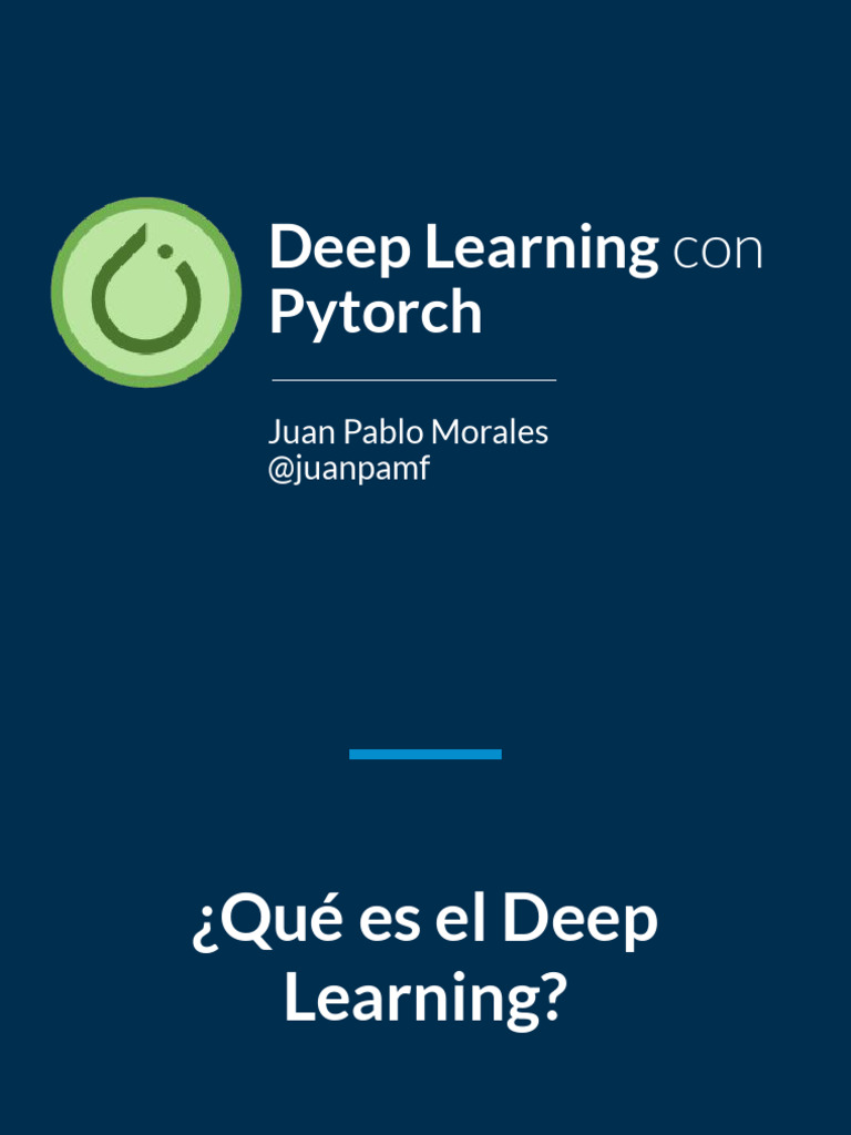 Deep Learning Con Pytorch | PDF