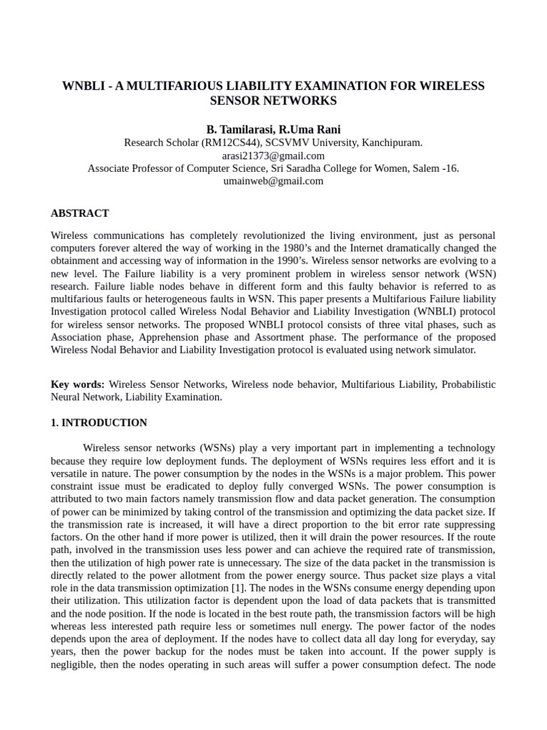 Subs282775a51b4eb543f00 47667016 | PDF | Wireless Sensor Network | Computer Network