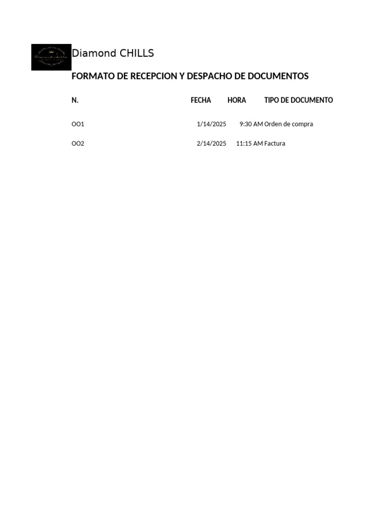 Punto g. Formato de Recepcion y Despacho de Documentos GAES1 (1) | PDF