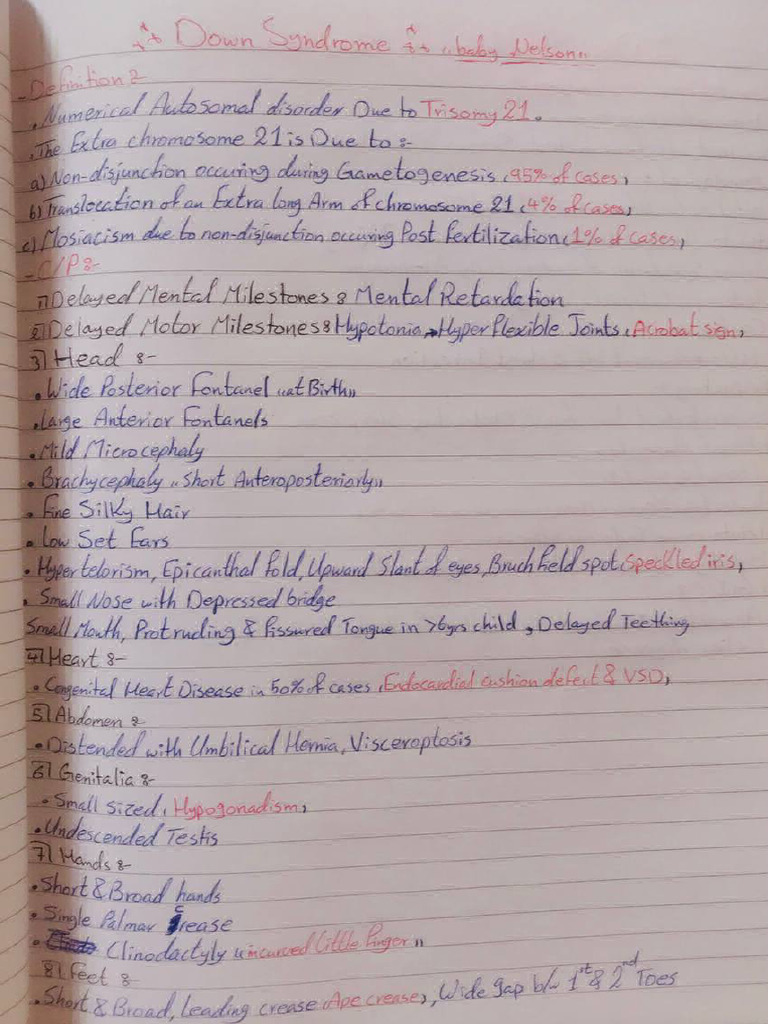 Down Syndrome, (Baby Nelson) | PDF